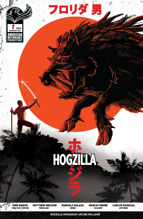 American Mythology unveils “HOGZILLA MINUS ONE” FOC cover